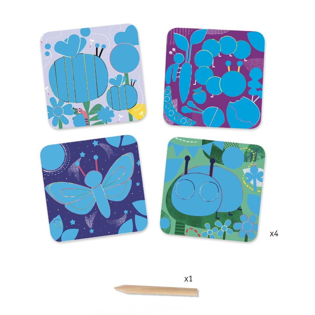 Djeco Bugs Scratch Boards | Baby Sophie – BABY SOPHIE
