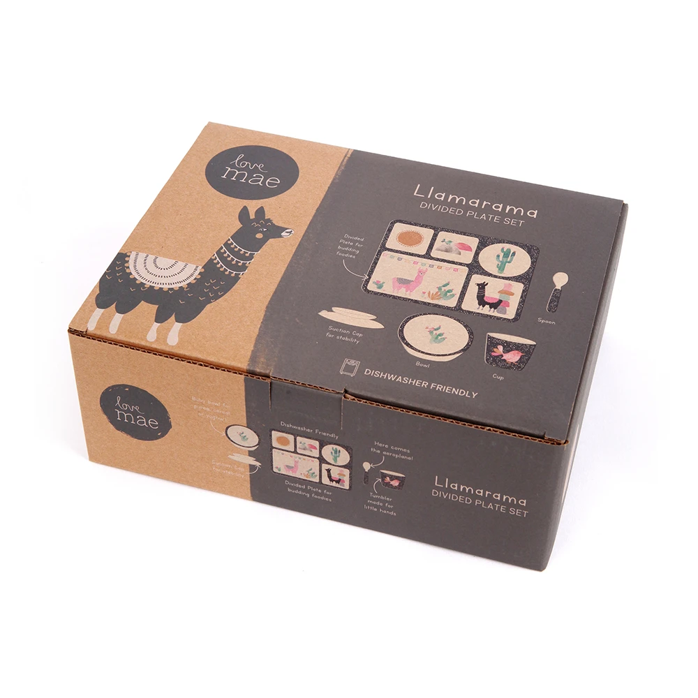 Love Mae Divided Plate Set – Llamarama | Baby Sophie – BABY SOPHIE