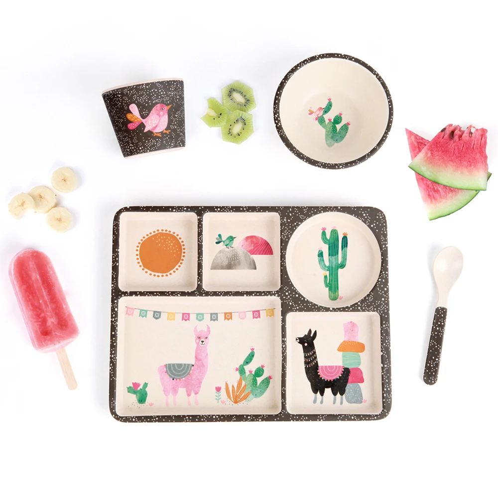 Love Mae Divided Plate Set – Llamarama | Baby Sophie – BABY SOPHIE